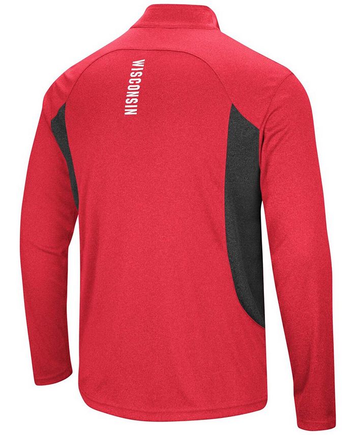 Colosseum Men's Heathered Red, Black Wisconsin Badgers Audible ...