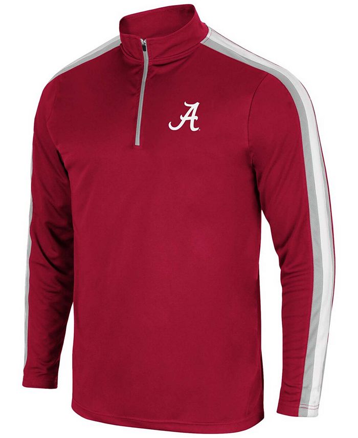 Colosseum Men's Crimson Alabama Crimson Tide 1955 Quarter-Zip Jacket ...