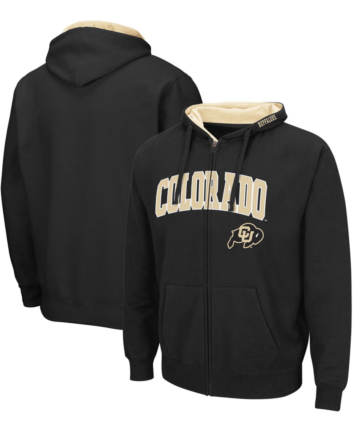 Click here for Mens Black Colorado Buffaloes Arch Logo 3.0 Full-Z... prices
