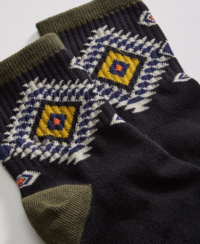 Sun + Stone Men's Half-Calf Diamond Pattern Socks, Created for Macy's ...