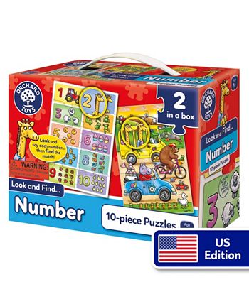 ORCHARD TOYS Look and Find Number Educational Learning Jigsaw Puzzle ...