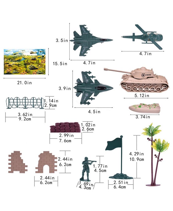 Fun Little Toys 180-Piece Army Men Action Figures Army Toys of WW2 ...