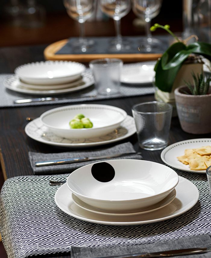 Tognana Metropol Graphic Tableware Set, 18 Piece - Macy's