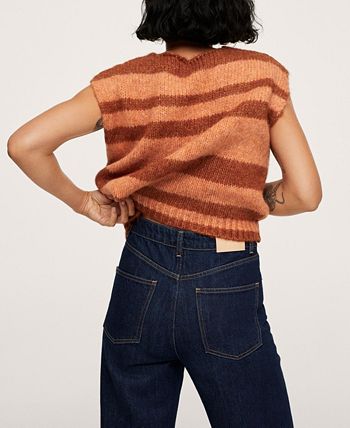 MANGO Women's Striped Knitted Vest - Macy's