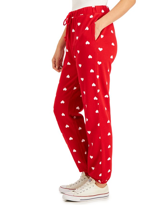 Style & Co Heart-Print Sweatpants, Created for Macy's - Macy's