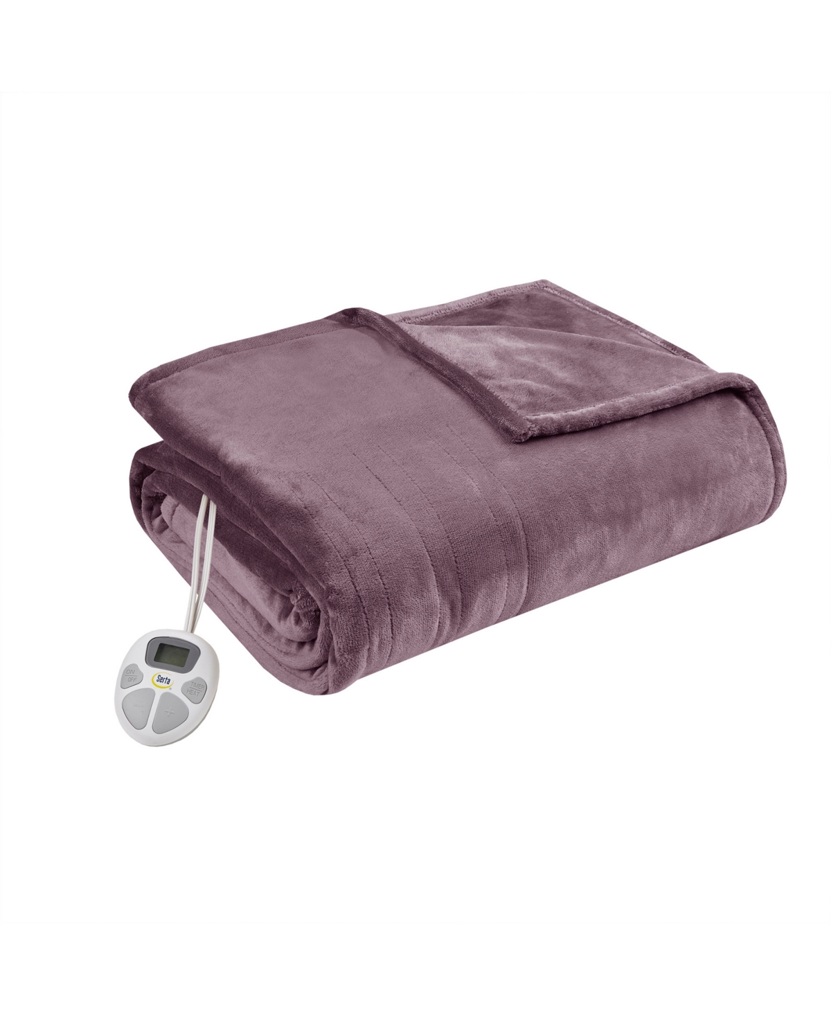 Click here for Serta Electric Plush Blanket  Full - Purple prices