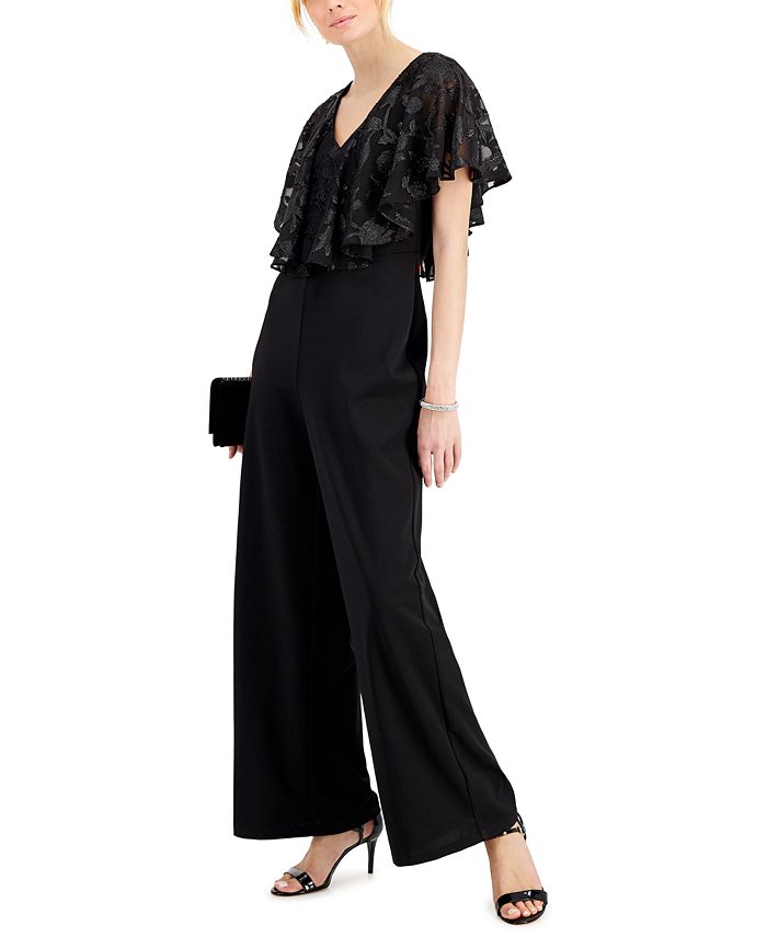 Connected Cape-Overlay Jumpsuit - Macy's