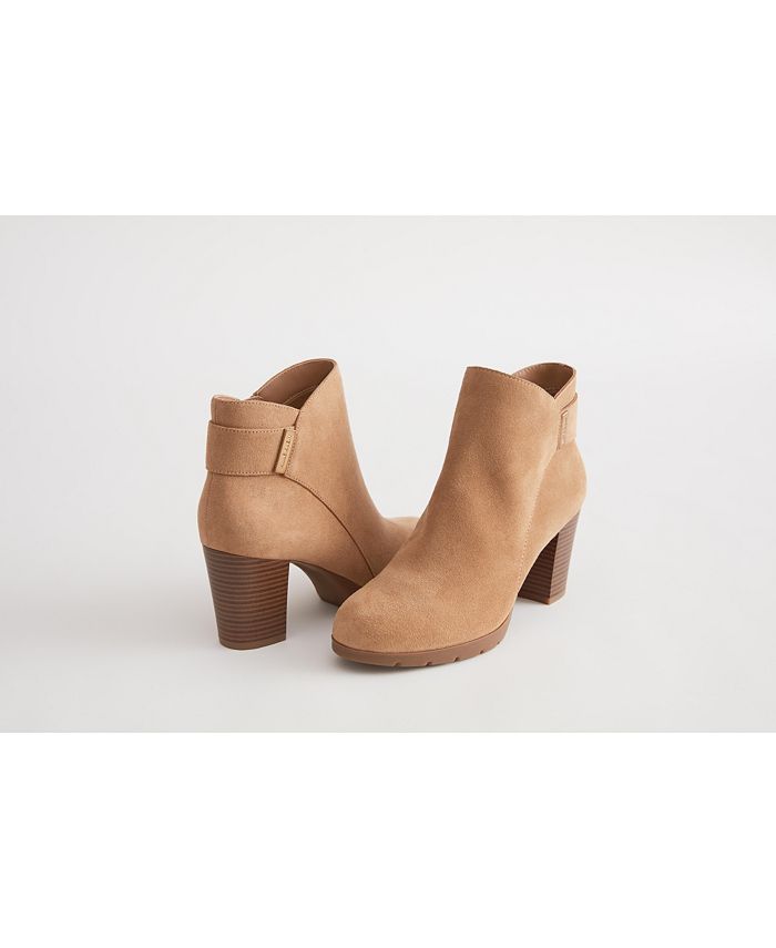 Anne Klein Rina Stacked Heel Dress Booties - Macy's