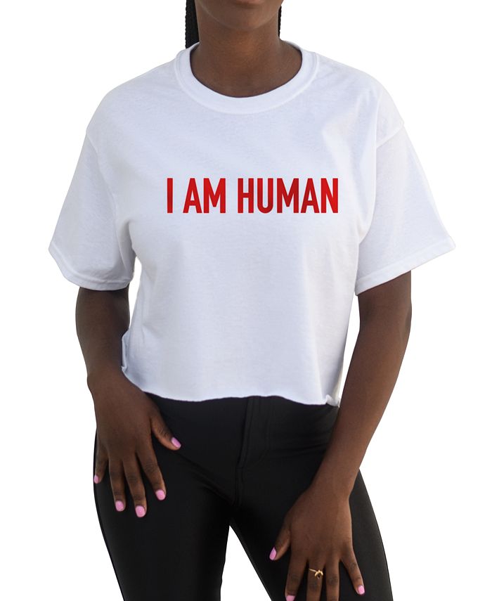 COOL Creative I Am Human Cropped T-Shirt - Macy's
