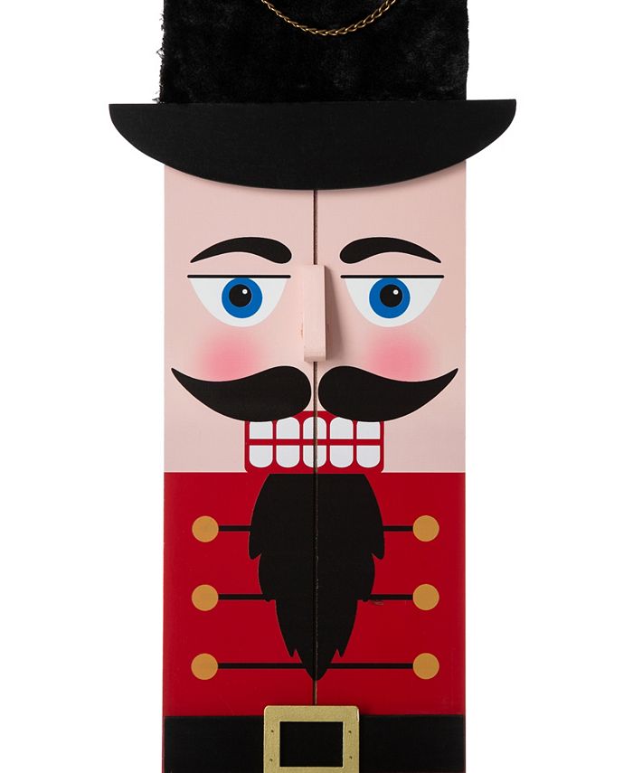 Glitzhome Wooden Nutcracker Porch Sign, 42" - Macy's