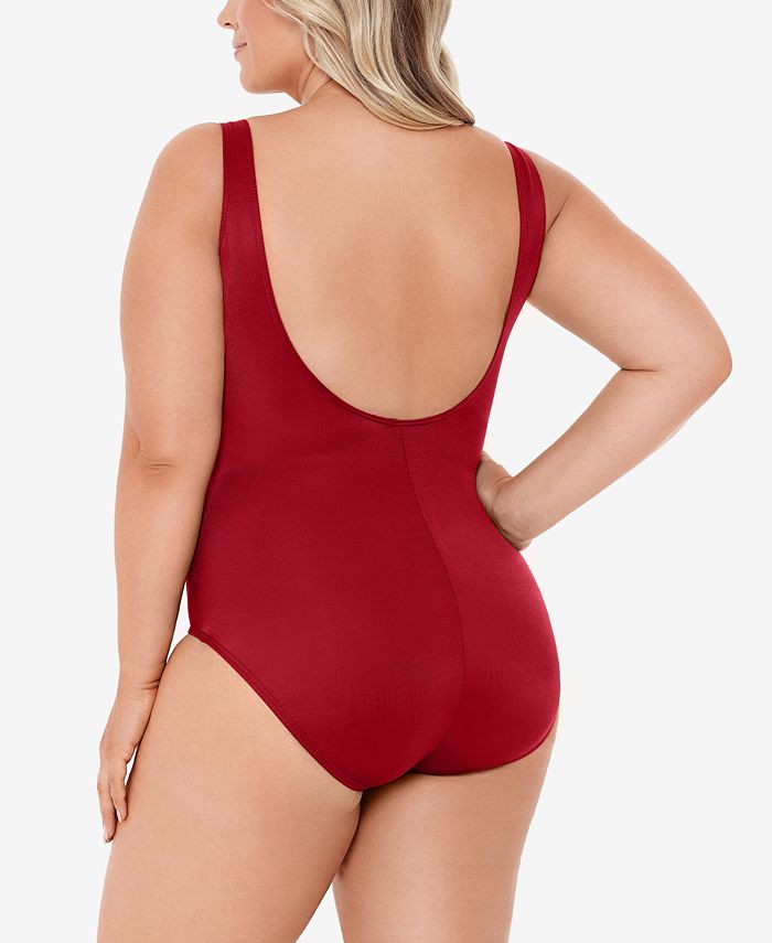 Miraclesuit Plus Size Escape Underwire Allover Slimming Wrap One Piece