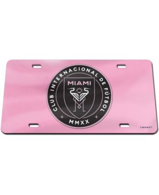 Pink Inter Miami CF Laser Cut License Plate - Macy's