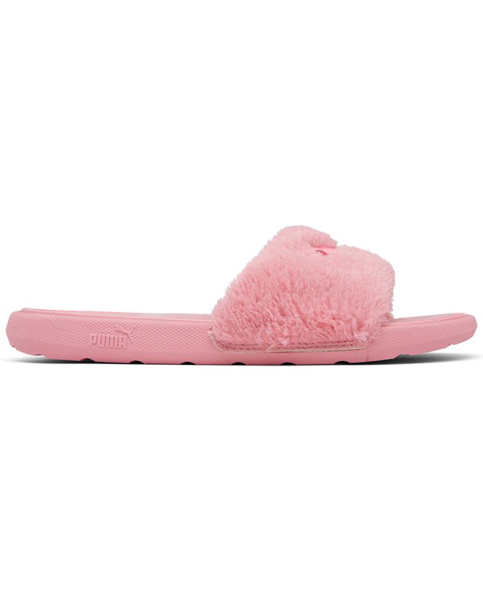 Puma Women's Cool Cat Fluffy Slide Sandals from Finish Line - Macy's