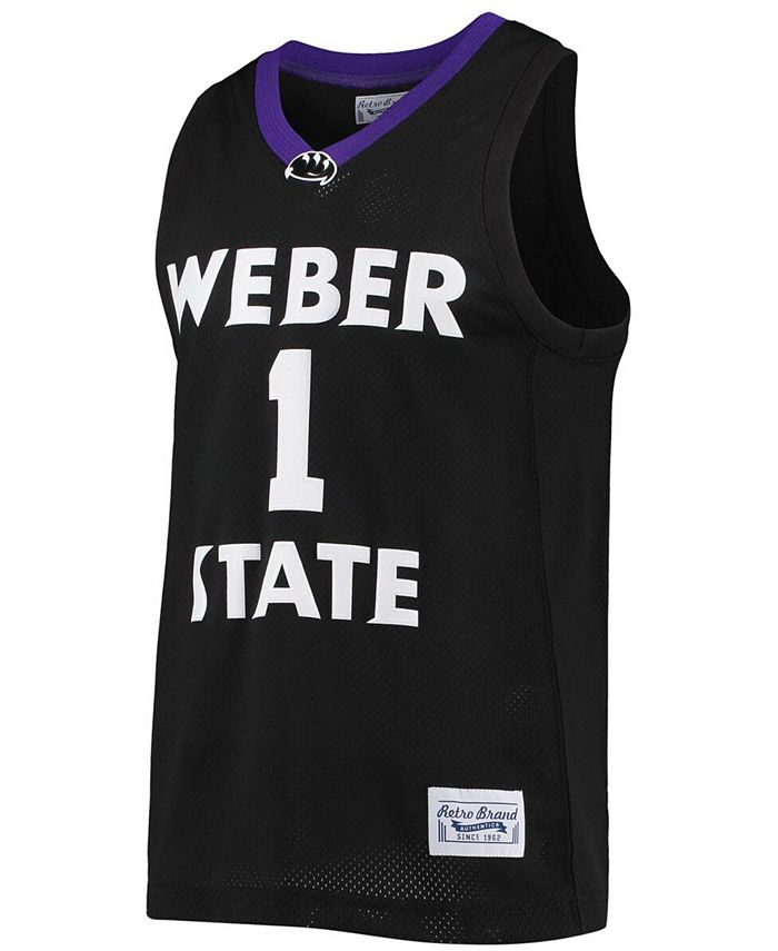 Retro Brand Original Men's Damian Lillard Black Weber State Wildcats ...