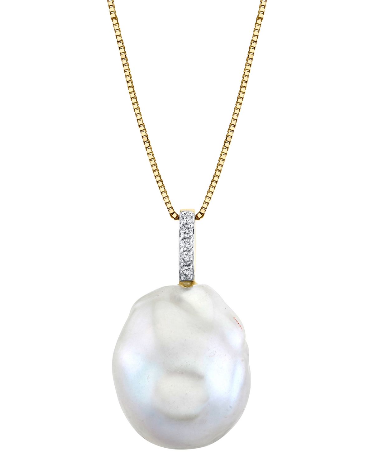 Click here for Cultured Freshwater Baroque Pearl (13mm) & Diamond... prices