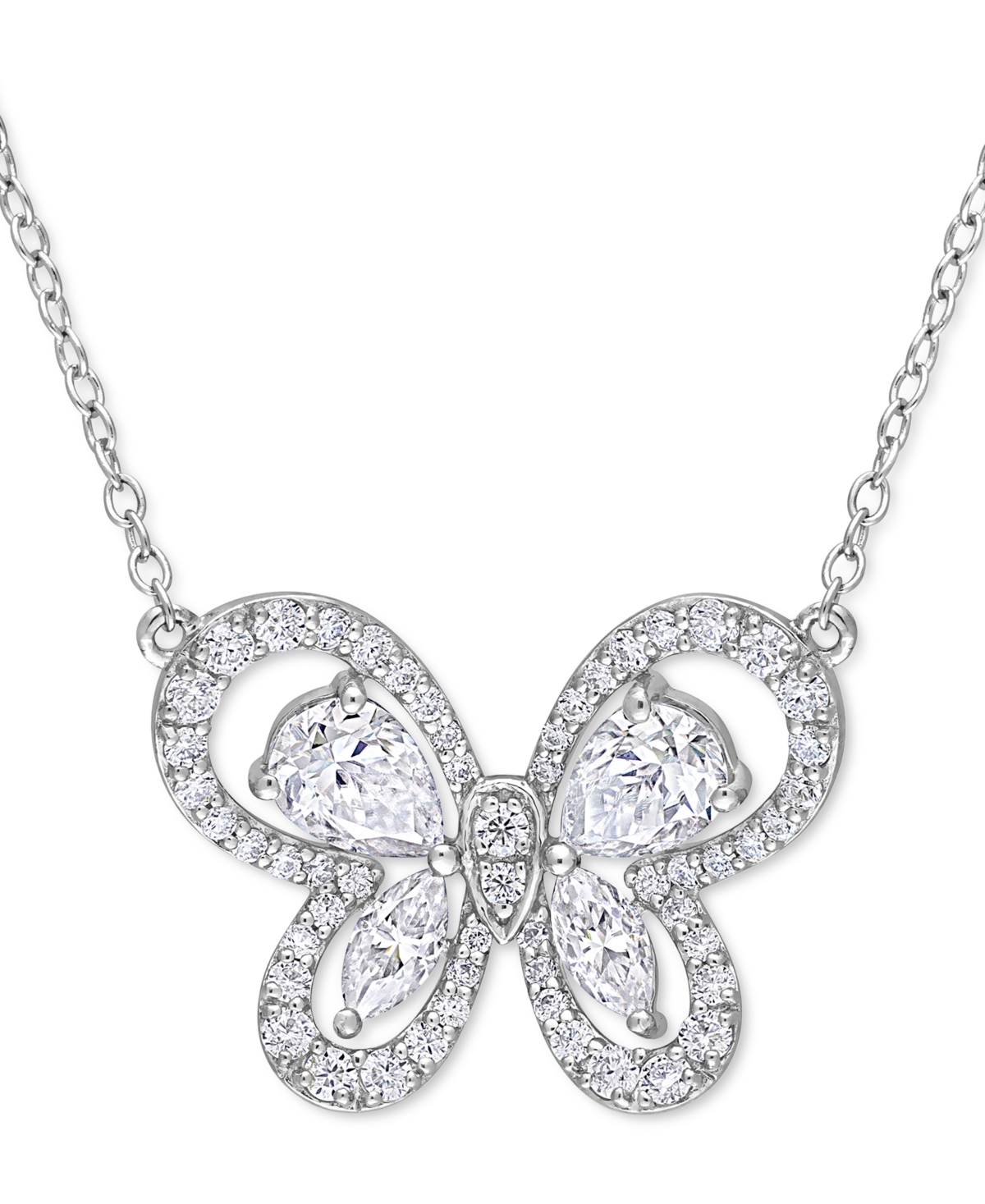 Click here for Lab-Grown Moissanite Butterfly 18 Pendant Necklace... prices