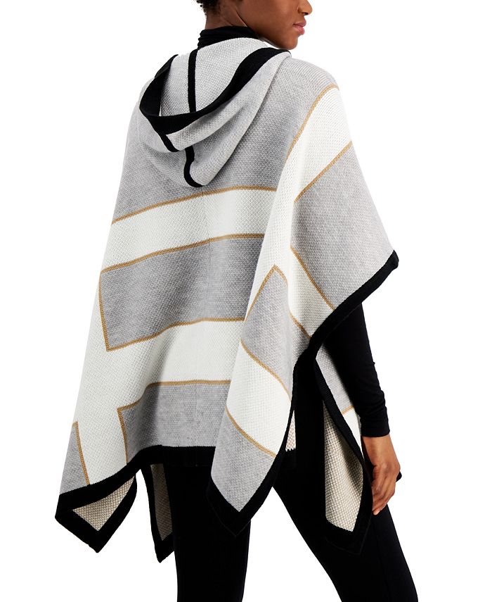 Anne Klein Zip-Front Hooded Cape & Reviews - Sweaters - Women - Macy's