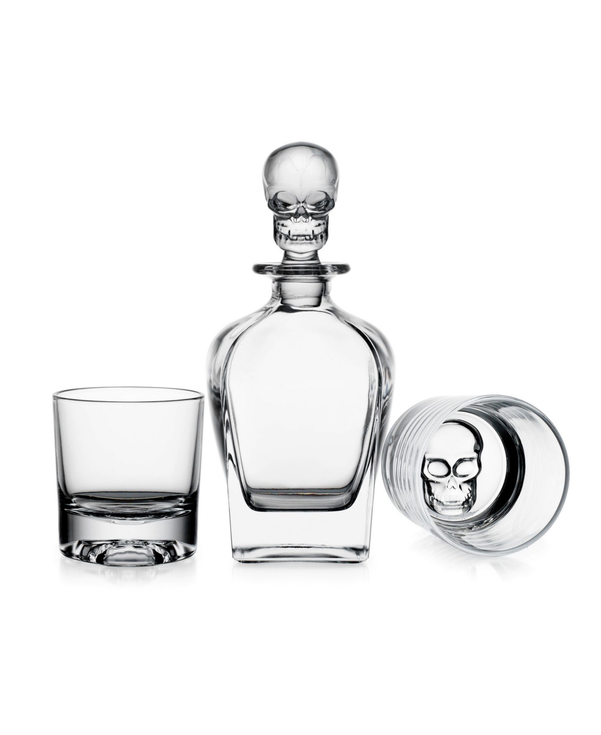 Click here for Godinger Skull 3-Piece Whiskey Set - Clear prices
