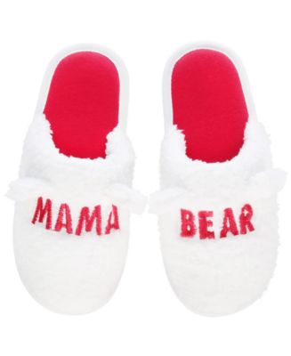 Women's Faux-Fur Mama Bear Matching Family Slippers, Created for Macy's ...