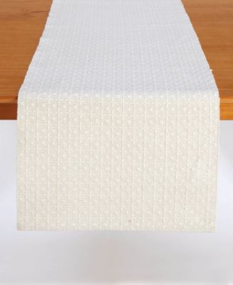 Cross Weave-Pebble Table Runner, 72" x 14" - Macy's