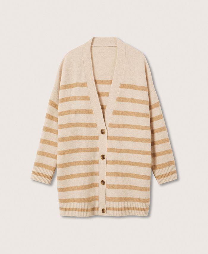 MANGO Women's Stripped Knit Cardigan - Macy's