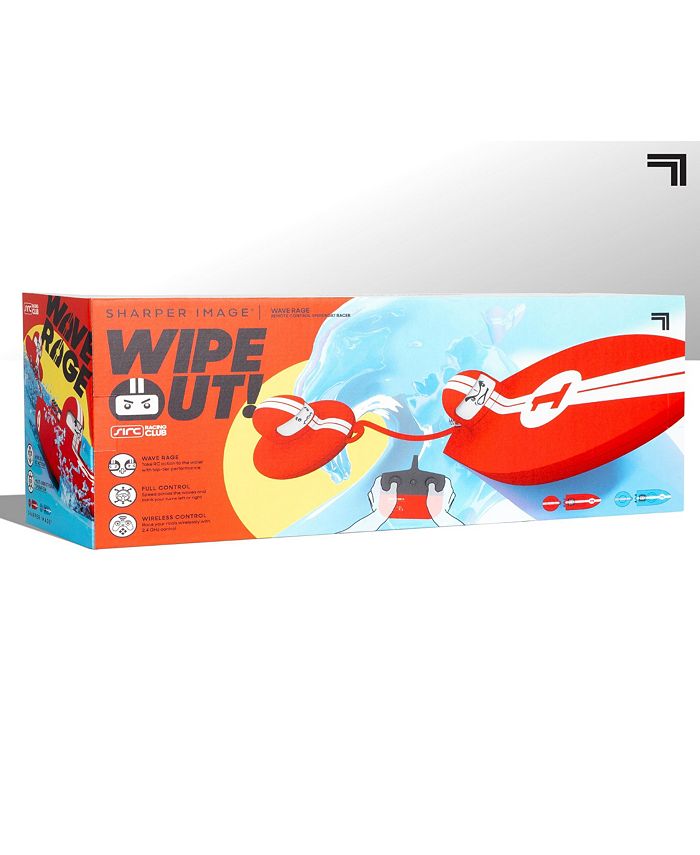 Sharper Image RC Wave Rage, Wireless Rechargeable Bumper Boat with Tow ...