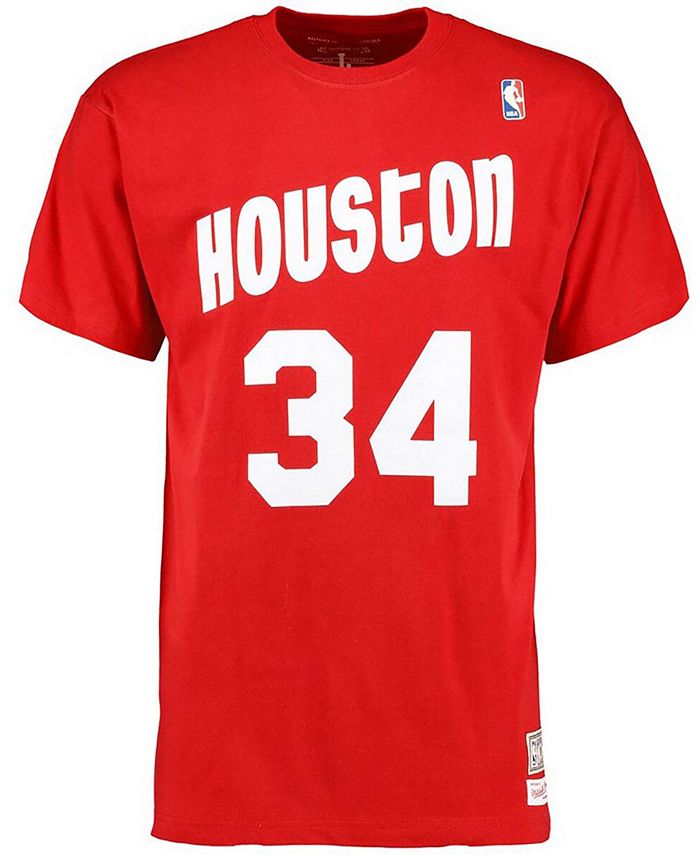 Mitchell And Ness Mens Hakeem Olajuwon Red Houston Rockets Hardwood