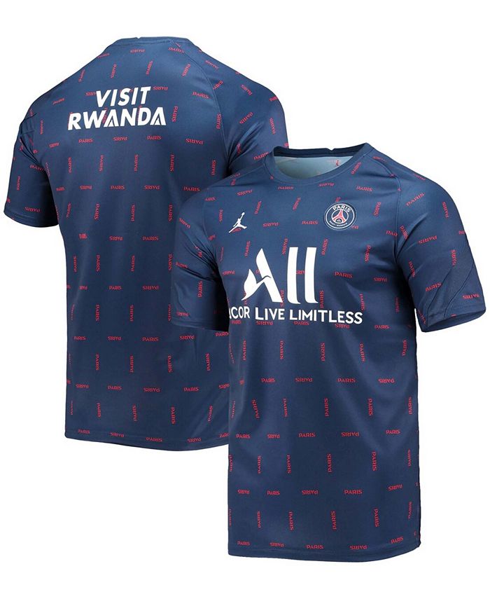 Jordan Men's Blue Paris Saint-Germain 2021 Pre-Match Jersey - Macy's