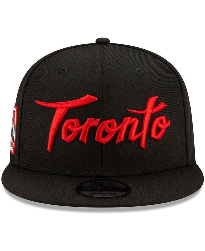 New Era Men's Black Toronto Raptors Hoop Team 2 9FIFTY Snapback Hat ...