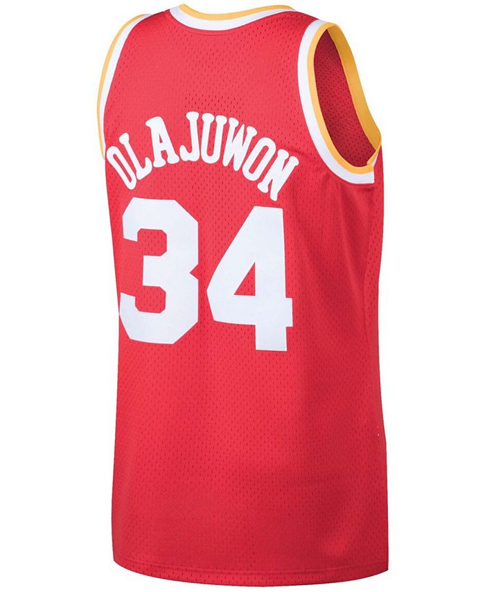 Mitchell And Ness Mens Hakeem Olajuwon Red Houston Rockets 1993 94