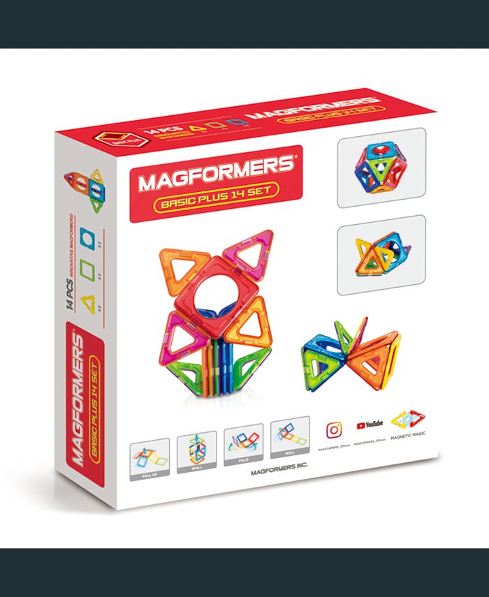 Magformers Basic Plus 14Pc Magnet Toy Set - Macy's