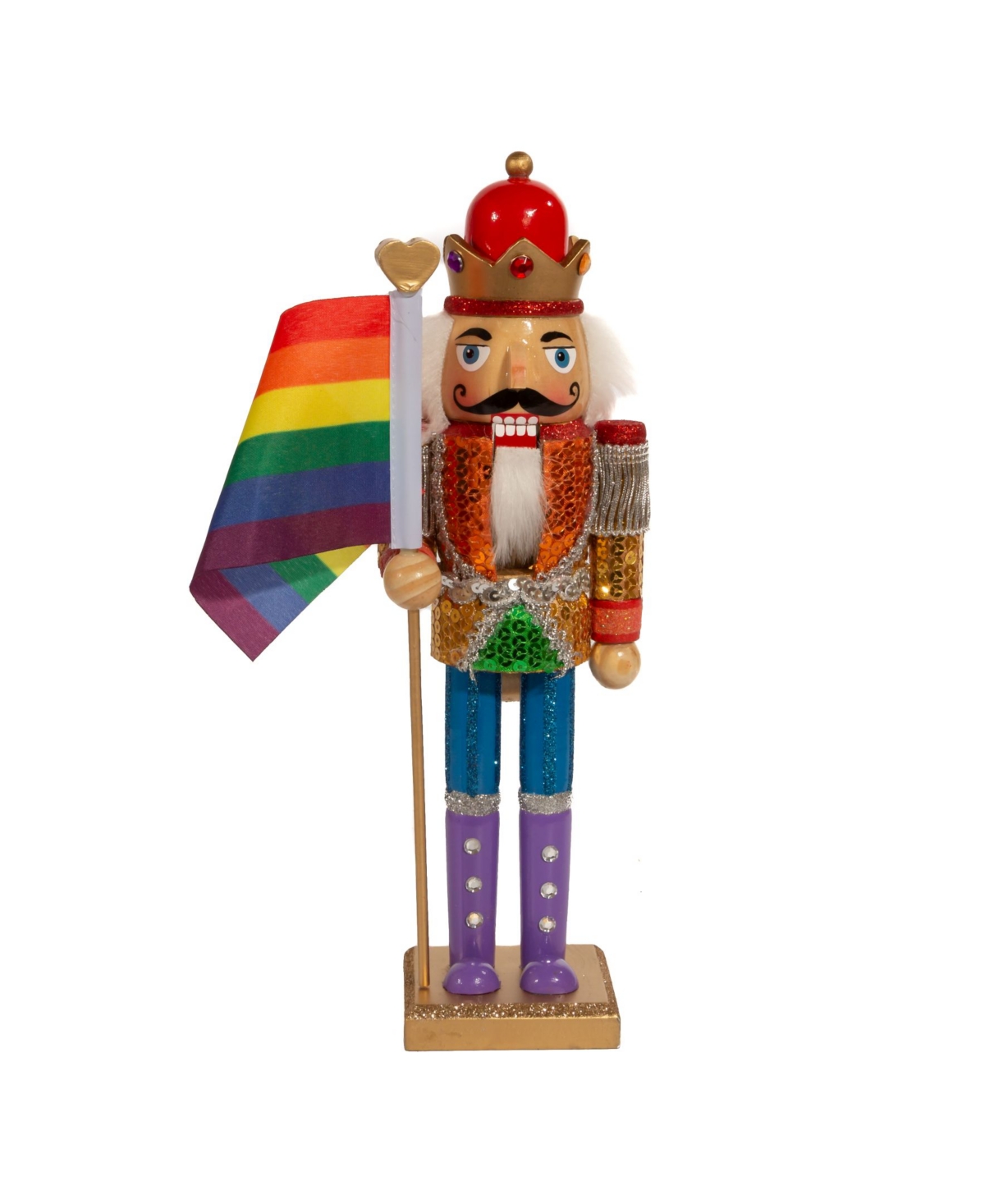 Click here for Kurt Adler 12 Wooden Gay Pride Nutcracker - Multic... prices