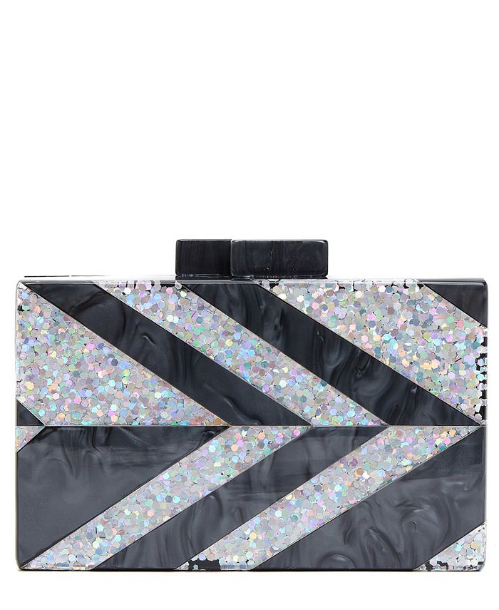 LIKE DREAMS Women's Glitter Push Lock Evening Clutch - Macy's