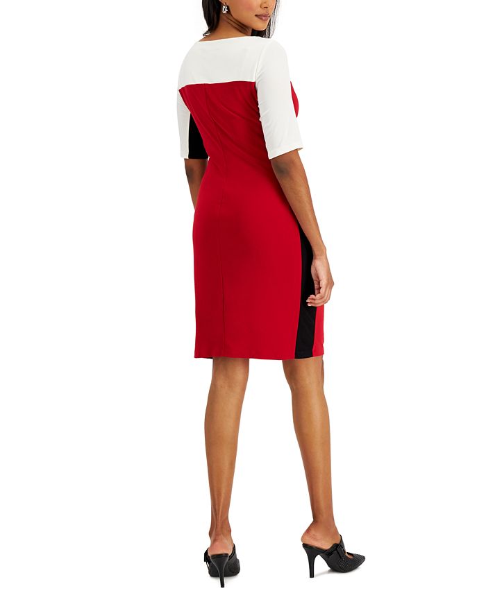 Kasper Colorblocked Sheath Dress - Macy's