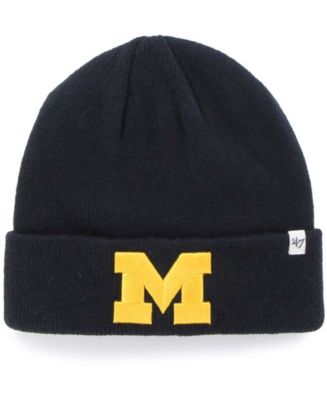 Men's Navy Michigan Wolverines Raised Cuffed Knit Hat - Macy's