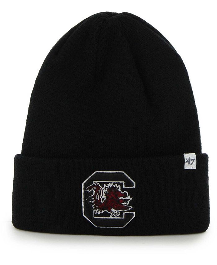 '47 Brand Men's Black South Carolina Gamecocks Raised Cuffed Knit Hat ...