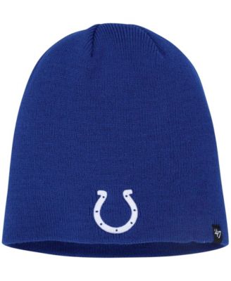 Men's Royal Indianapolis Colts Primary Logo Knit Beanie - Macy's