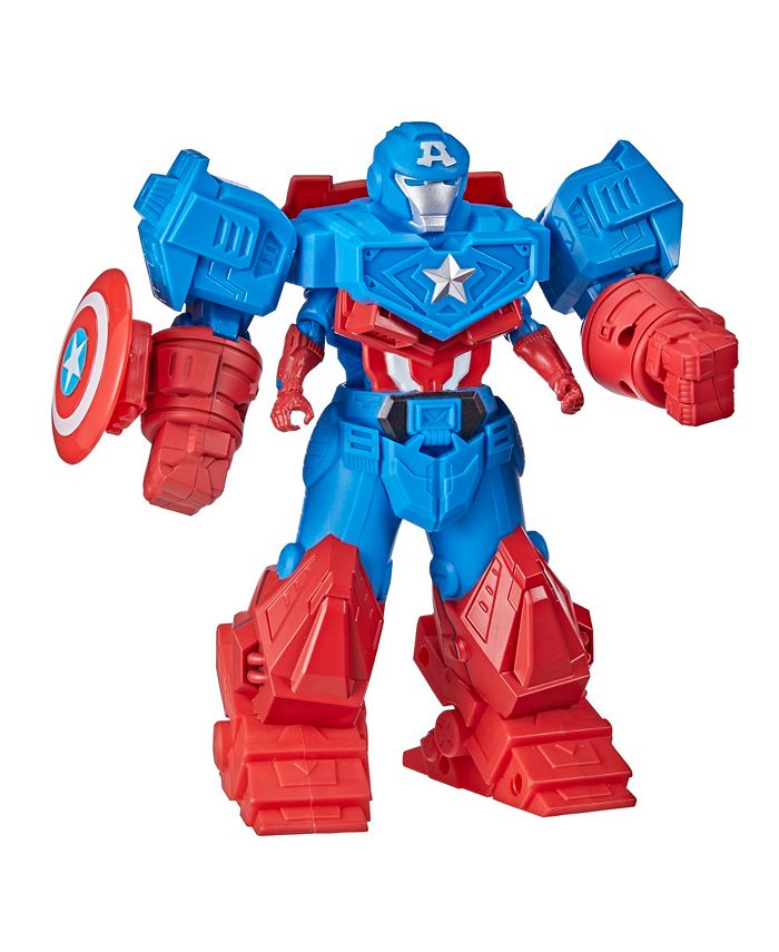 Marvel Avengers Mech Strike 8-inch Ultimate Mech Suit Captain America ...