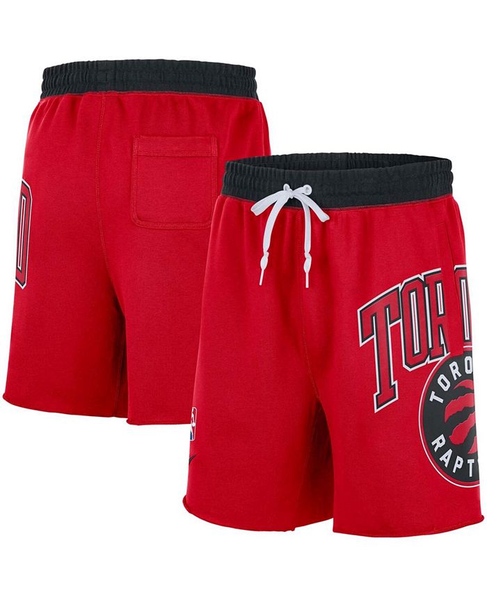 Nike Men's Red Toronto Raptors 75th Anniversary Courtside Fleece Shorts ...