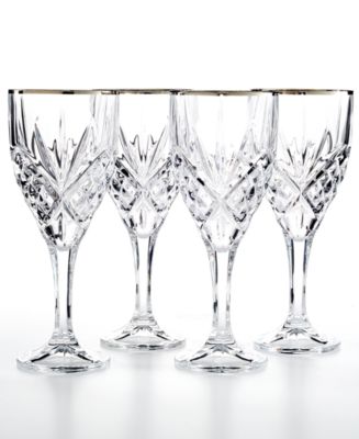 Godinger Dublin Platinum Goblets, Set of 4 - Macy's