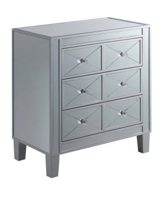Gold Coast Bettyb Mirrored 3 Drawer End Table - Macy's