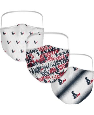 Multi Adult Houston Texans Official Logo Face Covering 3-Pack - Macy's