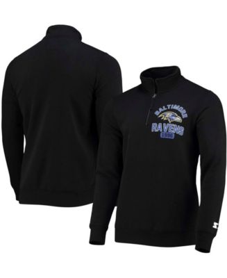 Men's Black Baltimore Ravens Heisman Quarter-Zip Jacket - Macy's