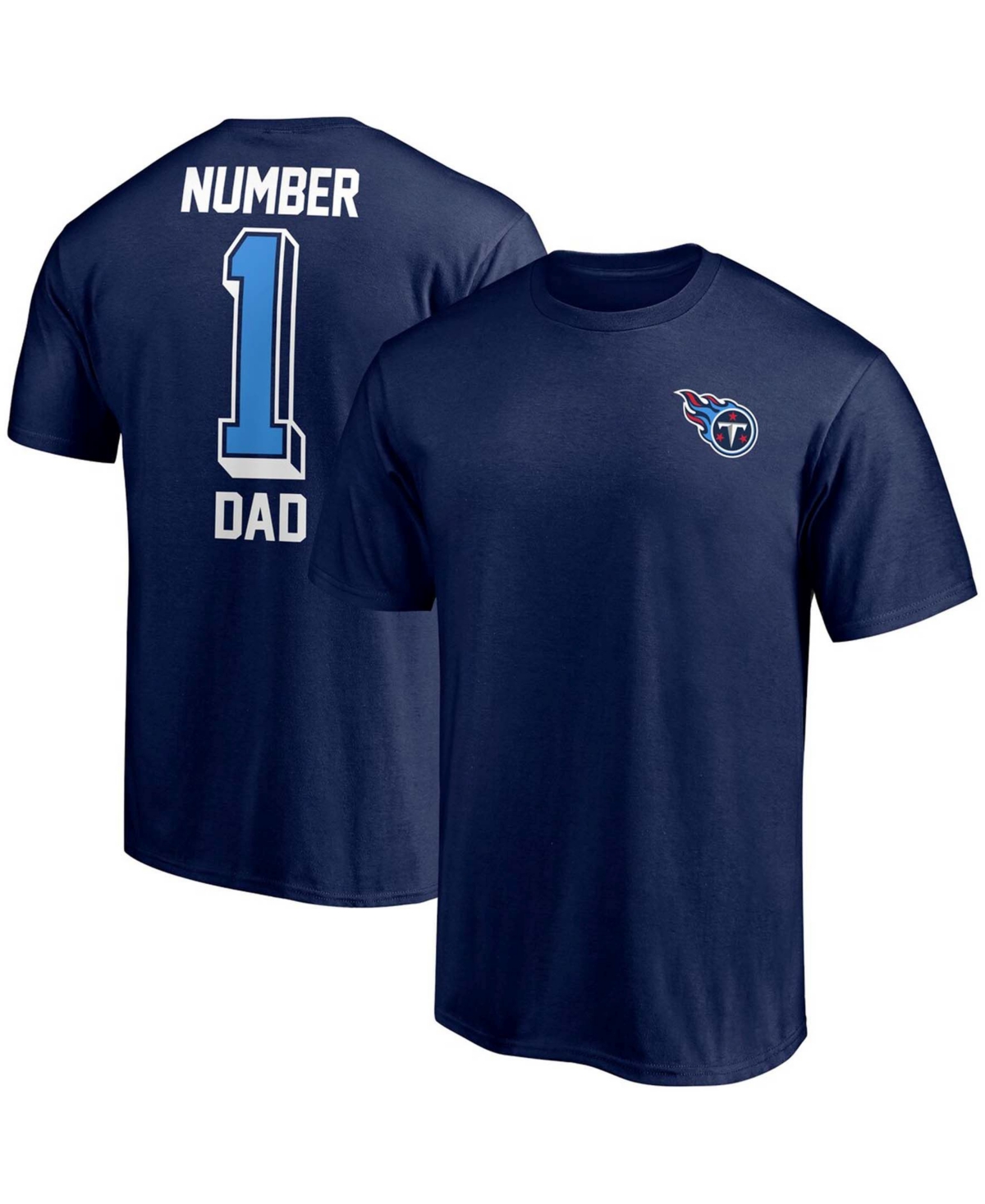 Click here for Mens Navy Tennessee Titans #1 Dad T-shirt - Navy prices