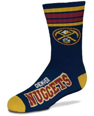 Youth Denver Blue Nuggets 4-Stripe Deuce Crew Socks - Macy's