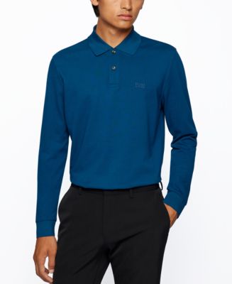 BOSS by Hugo Boss Men's Slim-Fit Polo Cotton Shirt - Macy's