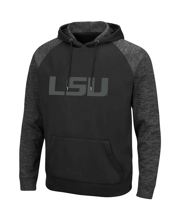Colosseum Men's Black LSU Tigers Blackout 3.0 Tonal Raglan Pullover ...