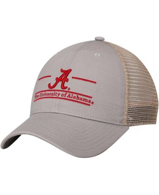 Men's Gray Alabama Crimson Tide Logo Bar Trucker Adjustable Hat - Macy's