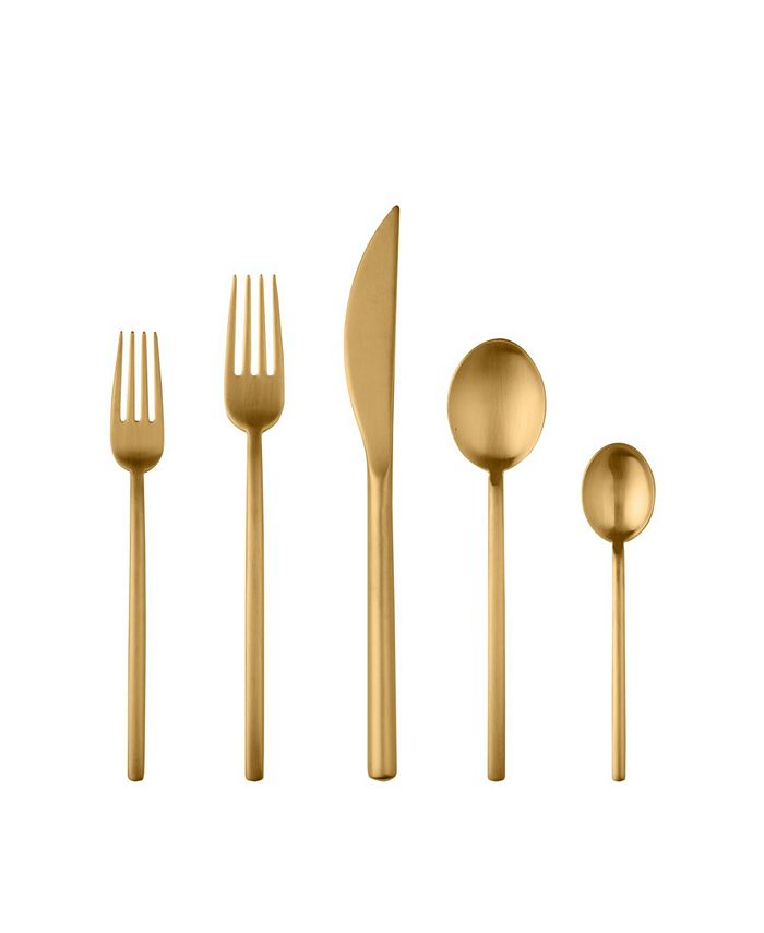 Mepra Due Ice Oro Flatware Set, 5 Piece - Macy's