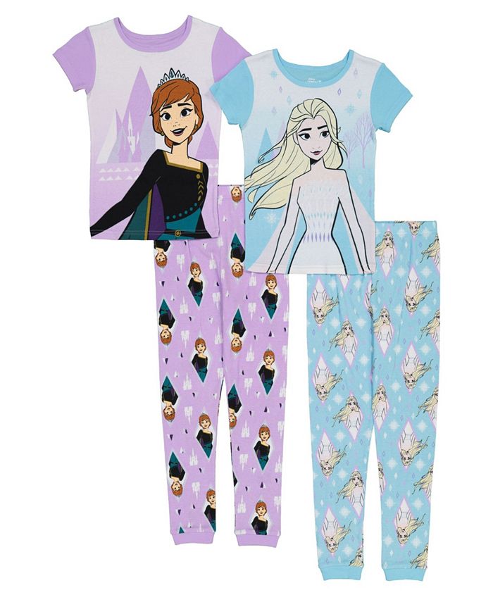 Frozen 2 Little Girls Pajamas, 4 Piece Set - Macy's